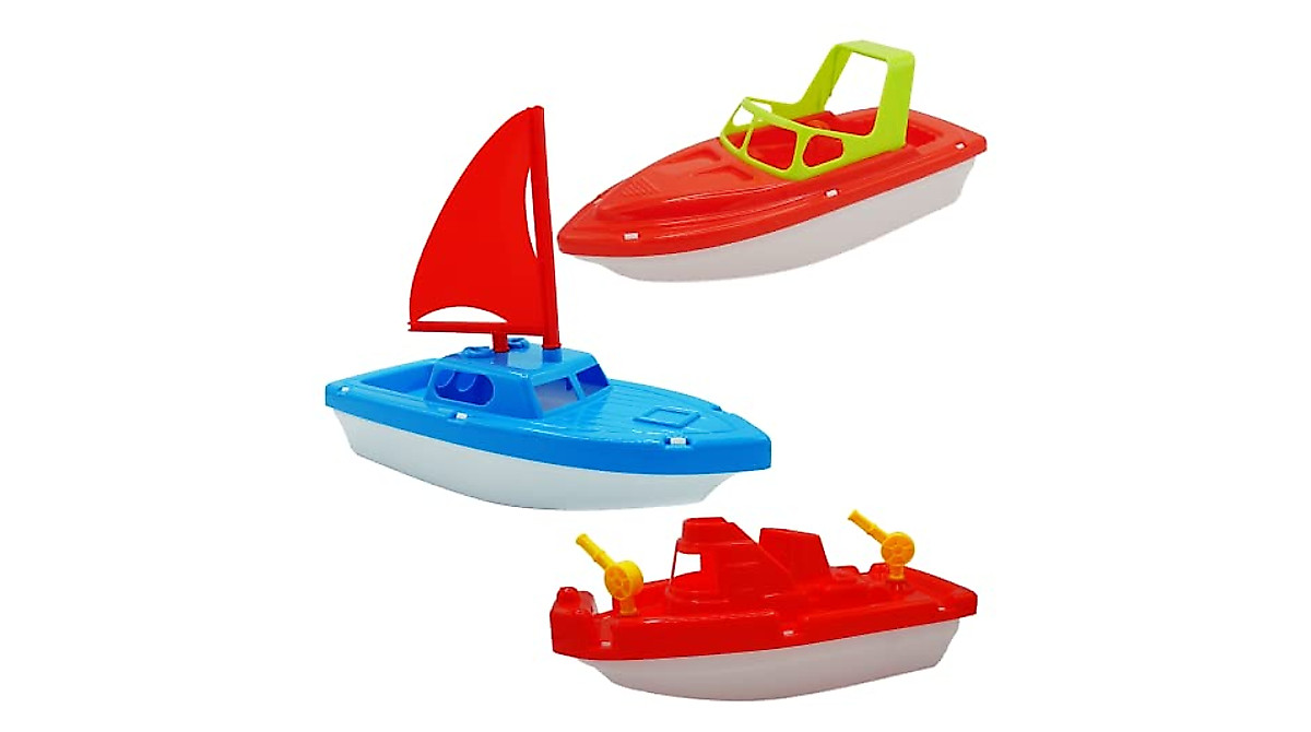 3-Pack Floating Toy Boats for Kids: Bath, Pool & Beach Fun