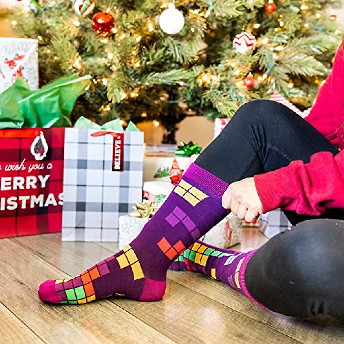 Do Not Disturb I'm Gaming Video Game Socks - Funny Gamer Gifts For Men and Women (Block Party)