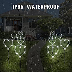 6 Pack Outdoor Solar Garden Lights, Solar Firework Lights,120 LED Waterproof Solar Lamps Decorative, Fireworks Lamp, 8 Modes Landscape Lights with Remote for Pathway Backyard Walkway Patio(Cool White)