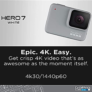 GoPro HERO7 White - E-Commerce Packaging - Waterproof Digital Action Camera with Touch Screen 1080p Video 10MP Photos Stabilization