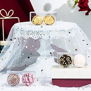 SLShePack 45 Pack 3 1/8"x1½"x1½" Plastic Clear Truffle Boxes Packaging 2 Chocolate Boxes Wedding Favor Caramels Boxes Candy Gift Boxes little glass bears boxes treat boxes （Pay Attention To Size）