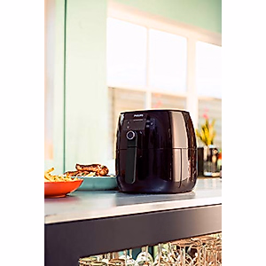 Philips Kitchen Appliances Premium Digital Airfryer with Fat Removal Technology + Recipe Cookbook, 3 qt, Black, HD9741/99, X-Large