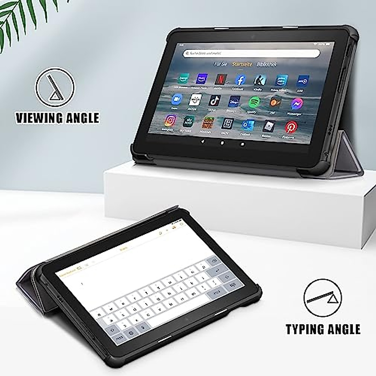 Tablet PC Case Case for Kindle Fire 7 2022 Release Case 7.0Inch Tri-Fold Smart Tablet Case,Ultra Slim Lightweight Stand Case Hard PC Back Shell Folio Case Cover,Auto Sleep/Wake Tablet Case Tablet home