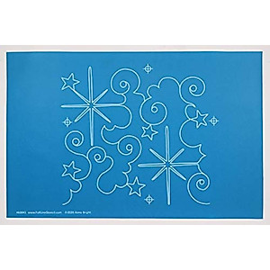 Full Line Stencil - Christmas Star - Edge to Edge Stencil, Continuous Line Template for Free Motion Quilting, Long-Arm Quilting (60041)