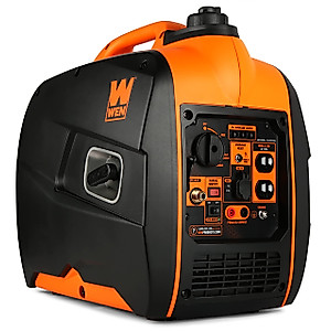 WEN DF250i Super Quiet 2500-Watt Portable Dual Inverter Generator with Fuel Shut-Off, Black