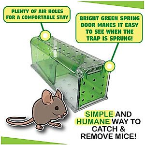 Billy Bob 2 pk Catch and Release Mouse Trap. Patented. Easy and Humane Way to Remove Mice. Effective no-Kill Mouse Trap.