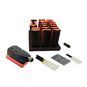 Karebac 99515 Pneumatic Line Profile Sander 21 Pieces With 14 Profile Shape Blocks And Hardshell Carrying Case, 2-3/8" x 4-7/8"