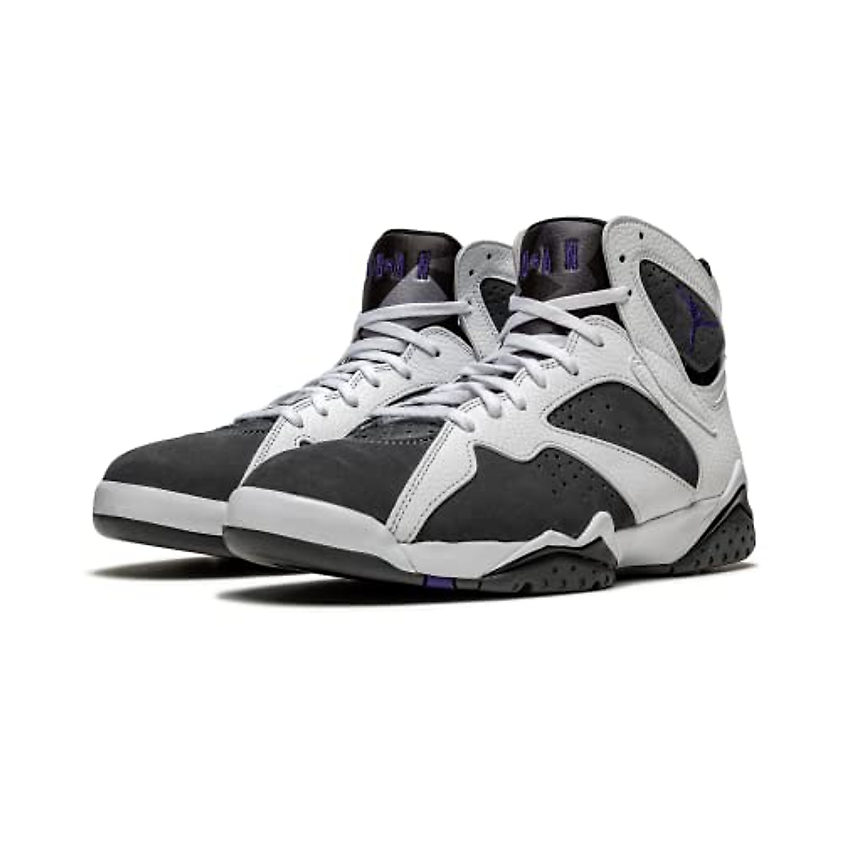 Men's Jordan 7 Retro Flint White/Flint Grey-Black-Varsity Purple (CU9307 100) - 10