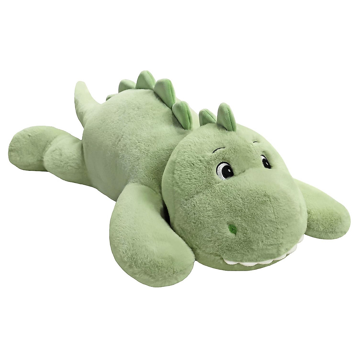 XMV 31 inch 5 lbs Dinosaur Weighted Stuffed Animals, Large Weighted Plush Animal, Cute Plush Toy Pillow, Soft Dino Plushie Gifts for Adults, Kids, Boys and Girls (Green)