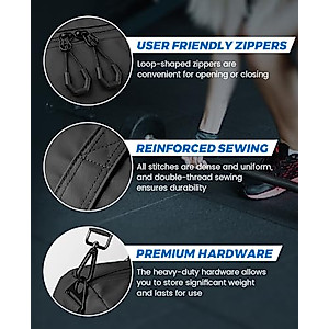 Canway Sports Gym Bag, Travel Duffel bag with Wet Pocket & Shoes Compartment for men women, 45L, Lightweight (Black-40L)