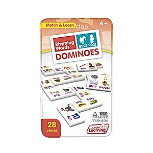 Junior Learning Rhyming Word Dominoes Educational Action Games, Multi, Model: JL490