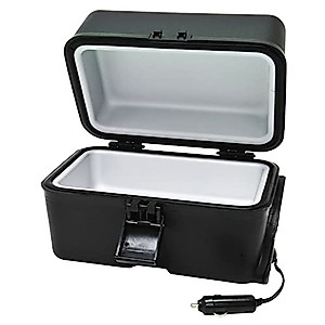 RoadPro RPSC-197 12 Volt Electric Plug In Portable Car Vehicle Lunch Box Stove Oven for On the Go Cooking & Warming, Black
