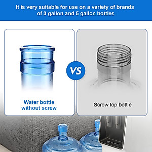 Magicfour 5 Pack Gallon Water Bottle Caps, Water Bottle Caps 55mm Non-Spill Replacement 3 & 5 Gallon Water Jug Caps Water Cooler Bottle Caps for 3 & 5 Gallon Water Jug, Dispenser