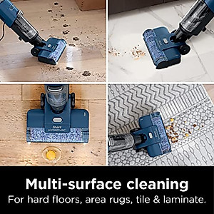 Shark WD101 HydroVac XL 3-in-1 Vacuum, Mop & Self-Cleaning System with Antimicrobial Brushroll* & Solution for Multi-Surface , Perfect for Hardwood, Tile, Marble, Area Rug & More, Corded, Navy