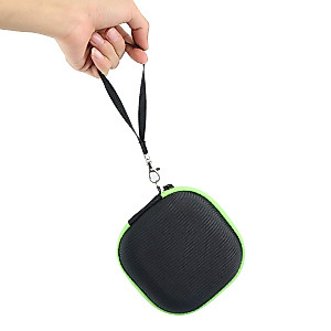 co2CREA Hard Travel Case Replacement for Leapfrog Rockit Twist Handheld Learning Game (Black Case + Green Zipper)