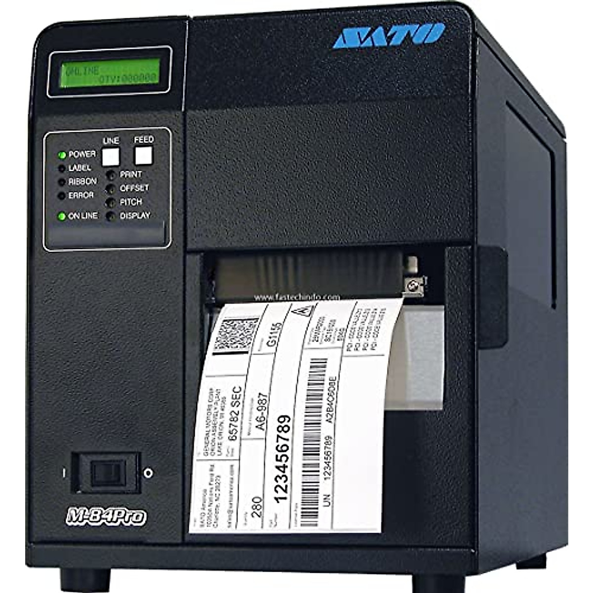 Sato WM8420021 Series M84PRO Industrial Thermal Printer, 203 dpi Resolution, 10 IPS Print Speed, USB Interface, DT/TT, 4.1"