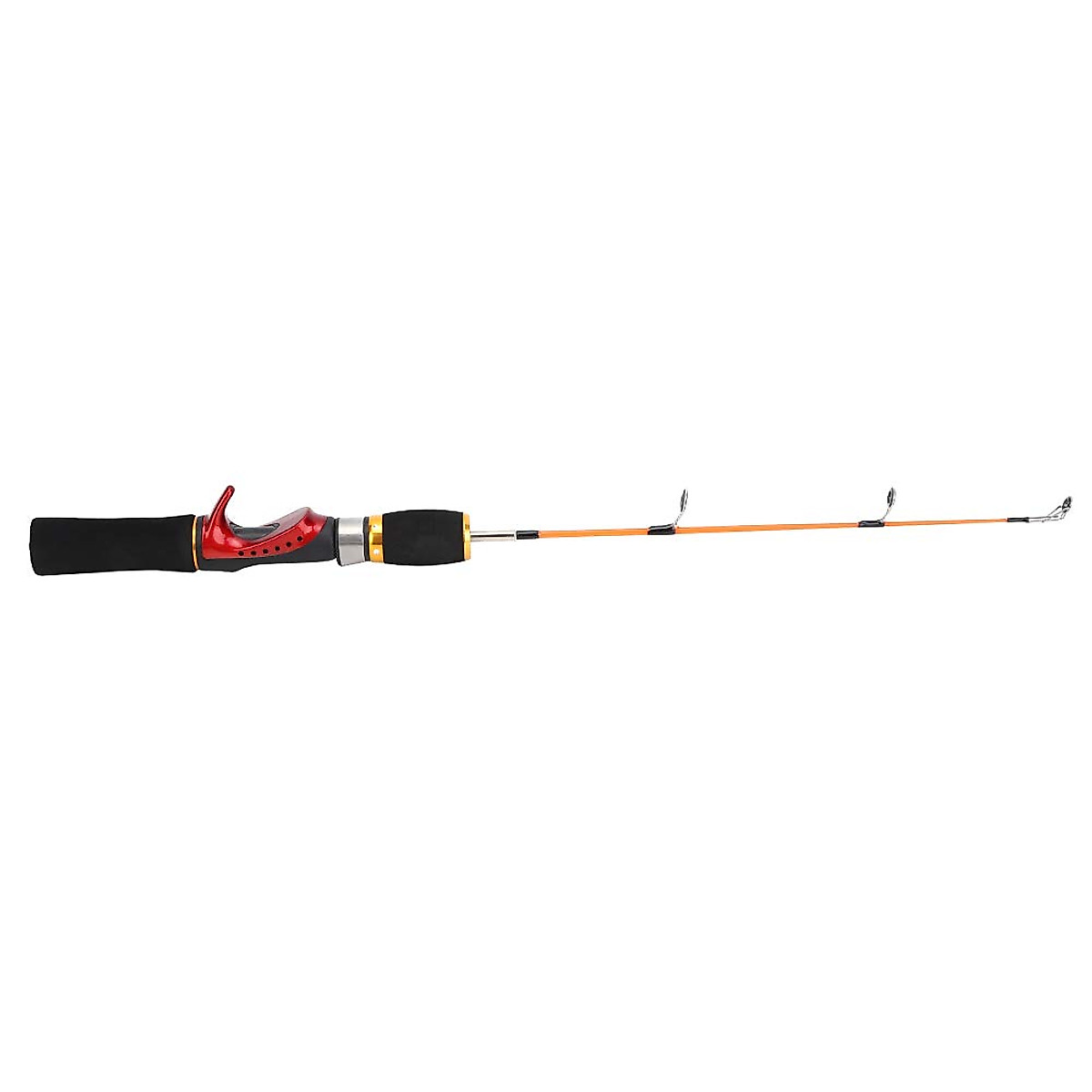 VGEBY Telescopic Fishing Rod, 52cm Fiber Material Ice Fishing Rod Pole Two Sections Three Ring Fishing rods and Accessories