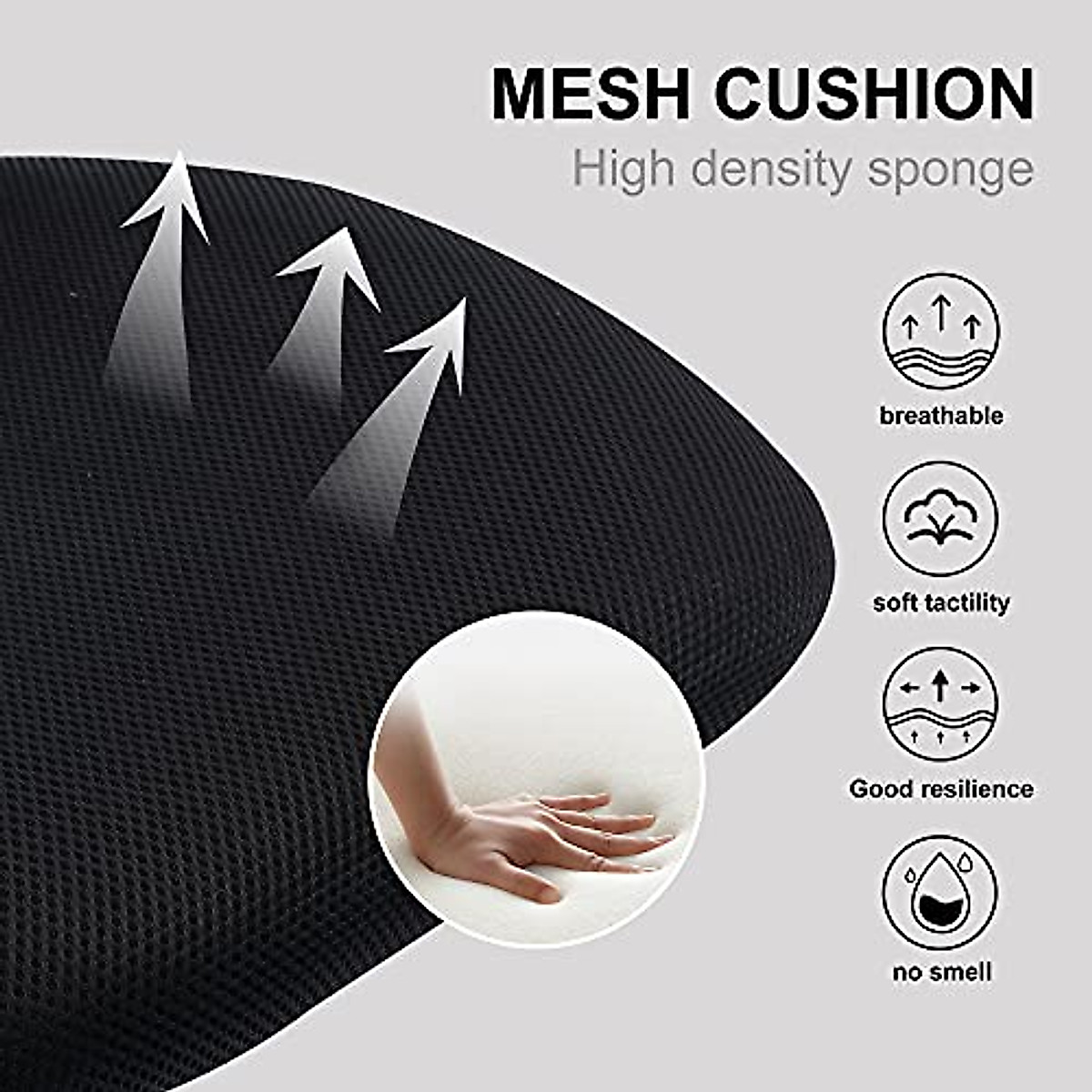 HOMEFUN Kids Desk Chair Cute Computer Office Bedroom Mesh Chair Ergonomic Swivel Armless Study Chair with Adjustable Height for Boys Girls Teens, Black