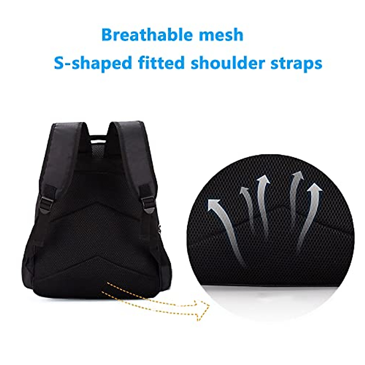 Soniccc Backpack Travel Bag Daypack Hedgehog Shoulder Bag with Side Pockets