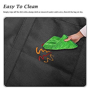 Swotiva Reusable Grocery Bags 10 Pack, Eco-Friendly Tote Bags with Reinforced Handle and Removable Bottom, 15"x13"x10" Large Washable Non-woven Shopping Bags for Groceries Gift Parties, Black