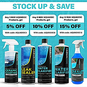 Pool Clarifier Liquid for Fast Acting Cloudy Water Treatment, Swimming Pool Water Clarifier Pool Owners Love, Use Our Clarifier to Keep Your Pool Clear | AquaDoc 32oz