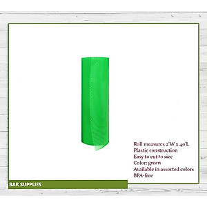 AME D'ESSENCE Bar Shelf Liner 24" x 480" Green Plastic Mesh Liner for Glassware Non Slip Drawer Liner Commercial Grade