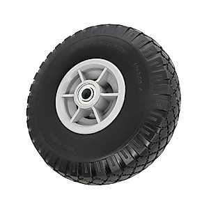 10" Flat Free Solid Tire Wheel，for Dolly Handtruck Cart，10" Flat Free Tires Air Less Tires Wheels with 5/8" Center - Solid Tire Wheel for Dolly Hand Truck Cart/All Purpose Utility Tire on Wheel