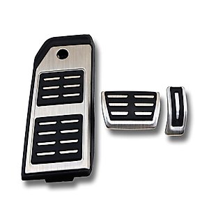 MYMOCCY Gas Accelerator Brake Footrest Pedal Cover Compatible for Q7 Q8 2017-2024, Compatible for Porsche Cayenne 2020-2024, Compatible for Touareg 2019-2024 Accessories No Drill