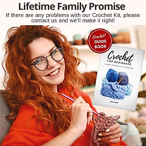 Crochet Kit for Beginners Adults and Kids - Make Amigurumi and Crocheting Kit Projects - Beginner Crochet Kit Includes 20 Colors Crochet Yarn, Crochet Hooks, Book, Crochet Bag etc, Crochet Starter Kit