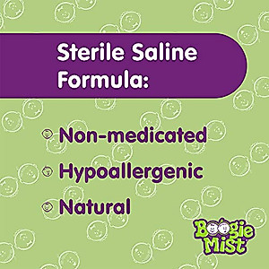 Boogie Mist Baby Saline Nasal Spray, Nasal Decongestant, Made with Saline, Fresh, 3.1 Ounce (Pack of 3)