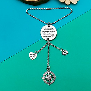 New Parents Hanging Ornaments Car Pendant for Home Vehicle Mom to Be Gifts Daddy to Be First Time Parents to Be Gift Baby Pregnancy Announcement Rearview Mirror Hanging Ornament