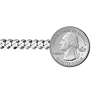 Savlano 925 Sterling Silver Curb Cuban Link Chain Bracelet for Men & Women - Made in Italy Comes With a Gift Box (8, 7.5mm)