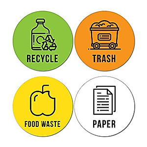 Recycling Recycle Paper Trash Bin Sticker Decal Bin Recycle Eco Friendly Trash