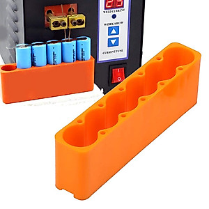 2PCS Battery Welding Clamp Industrial Plastic 18650 Battery Container Adjustable Battery Pack Holder Welding Fixing Accessory(6-Section)