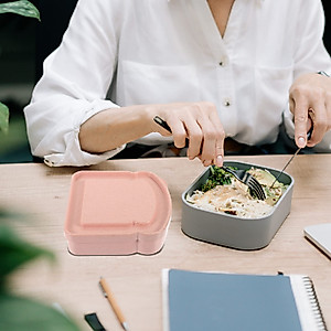 Kichvoe Sandwich Containers, Bread Storage Box Toast Shape Sandwich Box Food Storage Container Lunch Box, 5.1 * 4.8 * 1.5''，4Packs