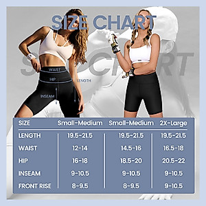 GAYHAY 3 Pack Biker Shorts with Pockets for Women - 8"/ 5"/ 3" High Waist Compression Shorts for Workout Yoga Cycling