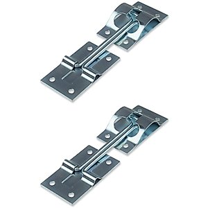 zqgsm 2 Set T Style Galvanized Iron Entry Door Catch Latch Holder RV Camper Trailer Cargo 4 inch