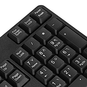 Zyyini Computer Keyboard, 104 Keys USB Wired Arabic Keyboard for Home Office Gaming, Ergonomics Wired Gaming Keyboard for Laptop Computer, Plug and Play