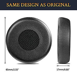 SOULWIT Earpads Replacement for Jabra Evolve 75(75UC 75MS 75SE) Stereo Wireless Bluetooth Headset, Ear Pads Cushions with High-Density Noise Isolation Foam, Softer Protein Leather