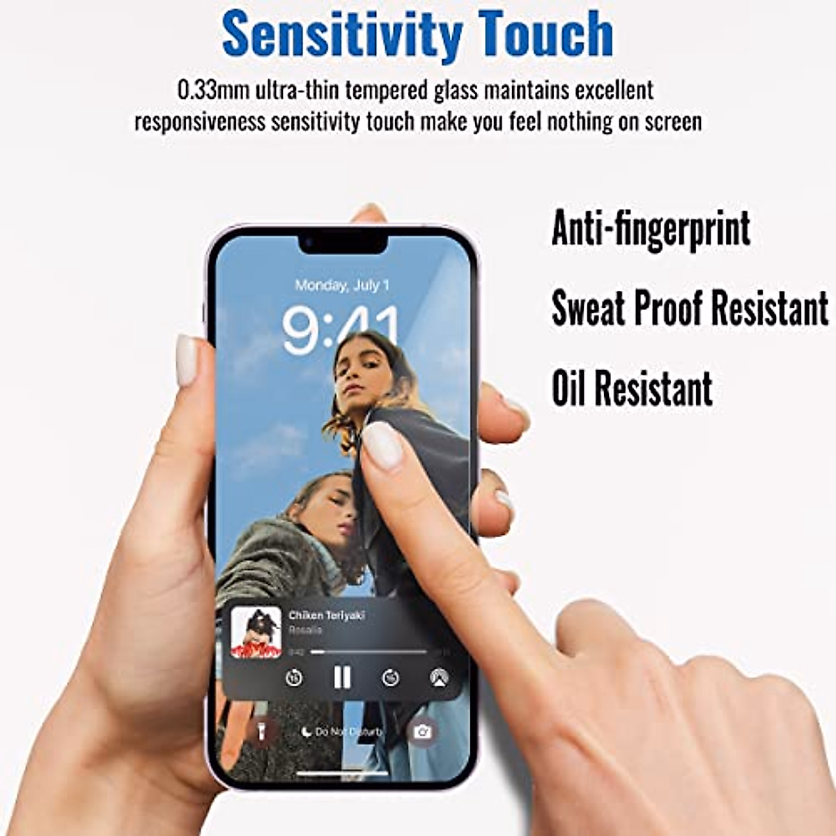 NEEPART 3 Pack Privacy Screen Protector for iPhone 14/ iPhone 13/ iPhone 13 Pro [6.1 Inch], Anti Spy Private Tempered Glass Film, 9H Hardness Surface, Anti-Scratch, Case Friendly, Bubble Free