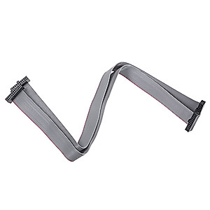 Tool parts IDC 16 Pins Connector Flat Ribbon Cable Female Connector 20cm 1.27mm Pitch - 2pcs