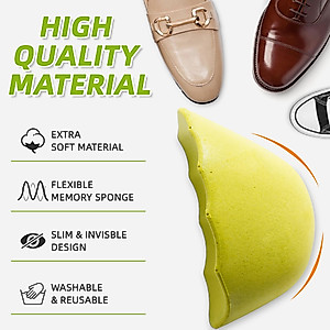 Shoe Fillers for Loose Shoe,Toe Filler Inserts,Shoe Inserts for Shoe Too Big,Heel sliping Make Shoes Fit,for Both Men and Women.Middle:(Half to One Size Bigger)/Green