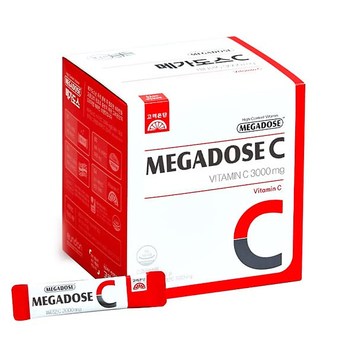 Megadose Vitamin C Powder 3000mg. 100 Count Single Serve Sticks. Pure High-Potency Immune Support No Additives No Artificial Ingredients. Fast Absorption, Antioxidant, Anti-Inflammatory, Non-GMO