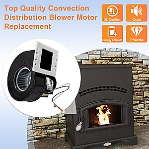 Criditpid Replacement 80472 & 80472A Distribution Blower Fan for US Stove & USSC American Harvest 6039 6041, King KP130, 5502M, Ashley 5500 5500M 5500XL Pellet Stoves.