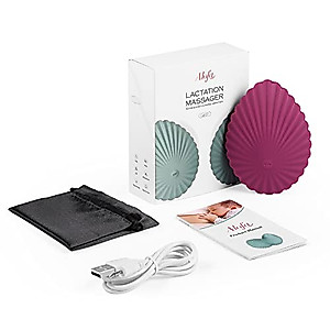 Lactation Massager for Breastfeeding, Pumping, 10 Vibration Modes for Improve Milk Flow, Breastfeeding Experience(Purple)