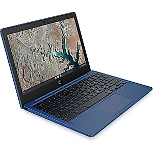 HP Chromebook 11.6-inch HD Screen Laptop, MediaTek MT8183, 4 GB RAM, 64 GB eMMC, Google Chrome OS, USB-C Port, Camera, Small Size Netbook Computer (11a-na0090nr, 2022, Indigo Blue) (Renewed)