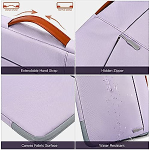 15.6 16 inch Laptop Case Sleeve for HP Envy X360 15.6, HP Pavilion 15, Dell Inspiron 15 16, ASUS VivoBook Pro 16, Lenovo Legion Pro 16/IdeaPad 3 5 15.6, MSI Summit 16 Waterpoof Computer Bag -Purple