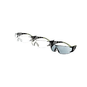 3M Secure-Fit 400 Anti-Fog Eye Protection Glasses, 3 Pack: Clear + Mirror + Gray Lenses