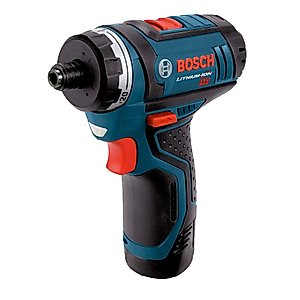 Bosch PS21-2A-RT 12V Max Lithium-Ion 1/4 in. Cordless Pocket Driver Kit (2 Ah) (Renewed)