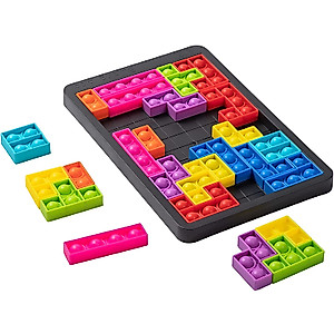 Hapencen Puzzle Game Pop It Fidget Jigsaw Toys,Push Bubble Silicone Sensory Fidget Toys Parent-Child Toys, Block to Anxiety & Relief Stress for Kids Adults or Autism Special Needs